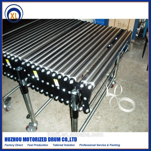 Flexible Double Roller Conveyor ,extensible Roller Conveyor For Handing ...