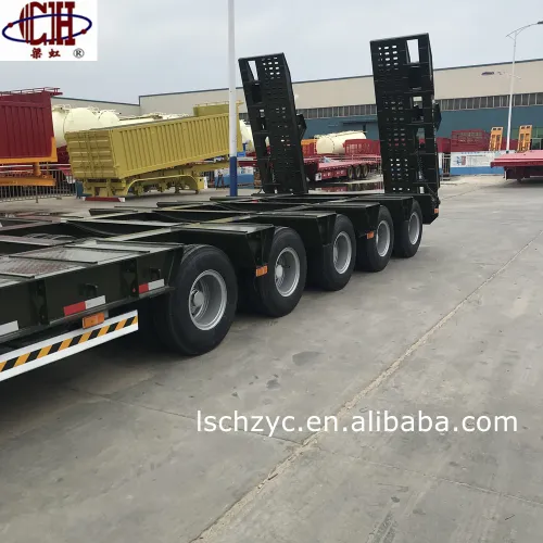100mt 5 Axles Lowbed Lowboy Semi Trailer, High Quality 100mt 5 Axles ...