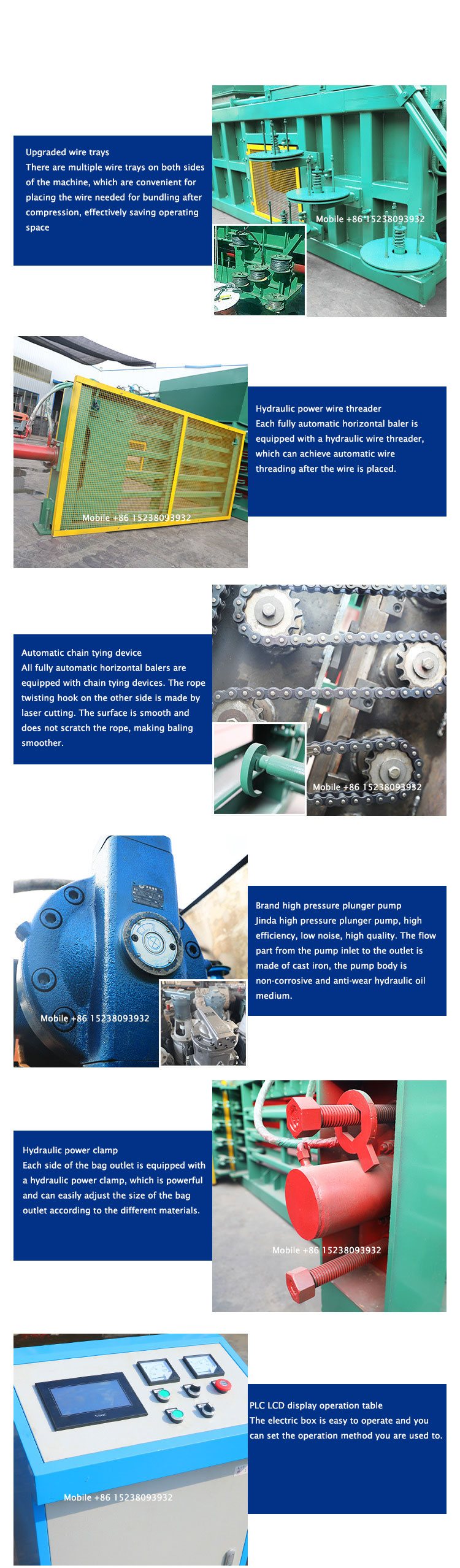 Automatic Rope Threading Plastic Bottle Compactor Baler Machine, High ...