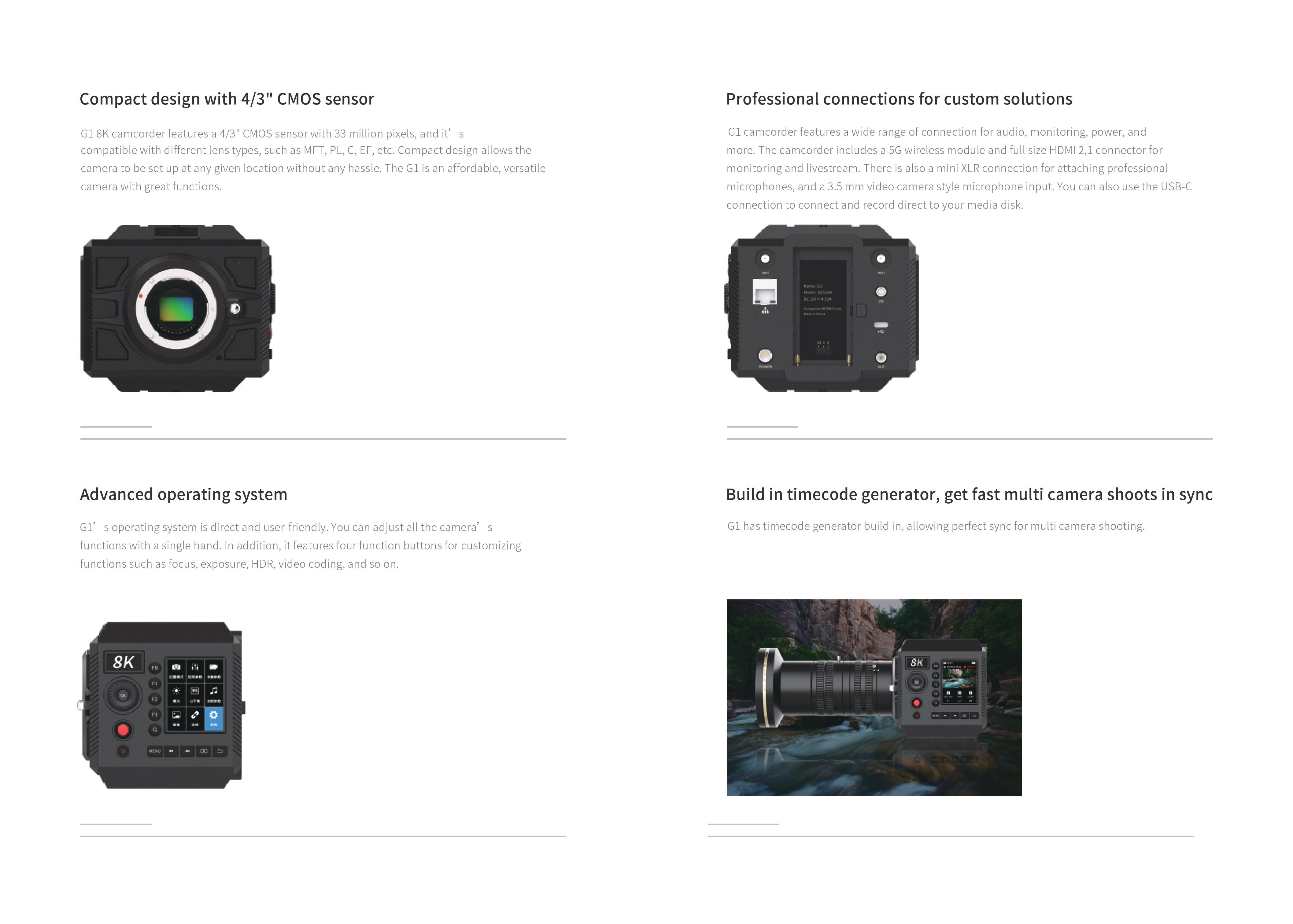 8k Super-hi Vision Cinema Camera With 5g Wifi, 4/3" Cmos, And 33mp ...