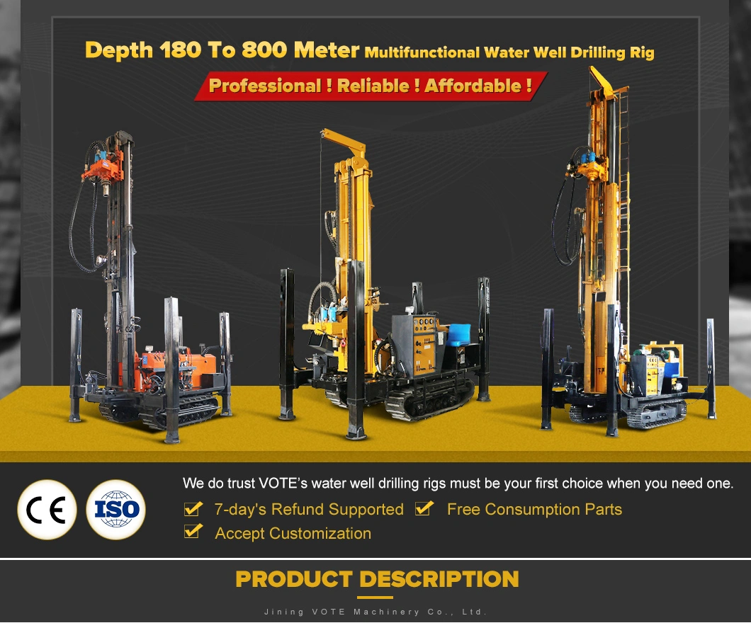 Hydraulic Motor Water Well Swivel Drilling Rig 360m, High Quality ...