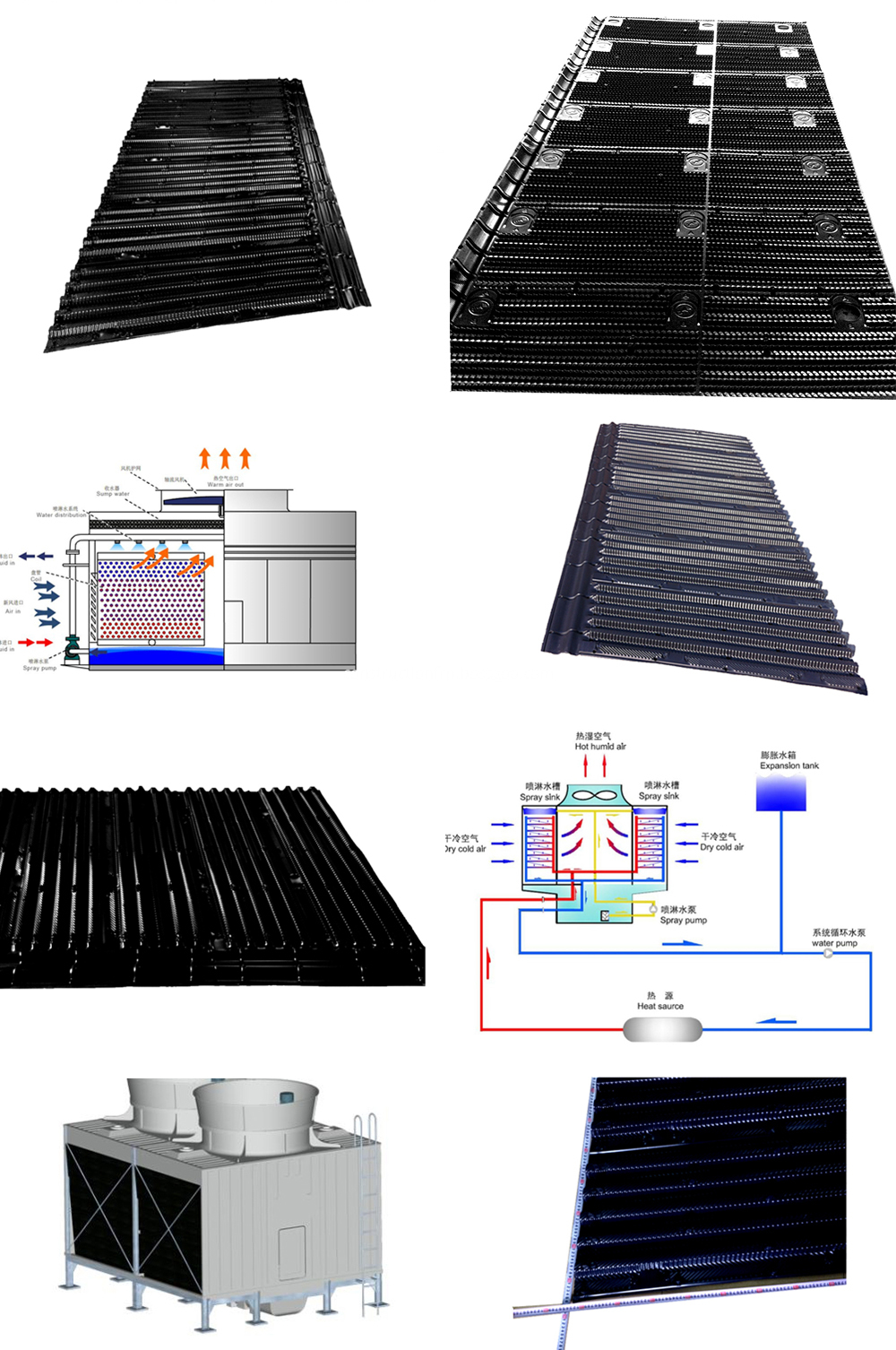 Cross Flow Cooling Tower Trickling, High Quality Cross Flow Cooling ...