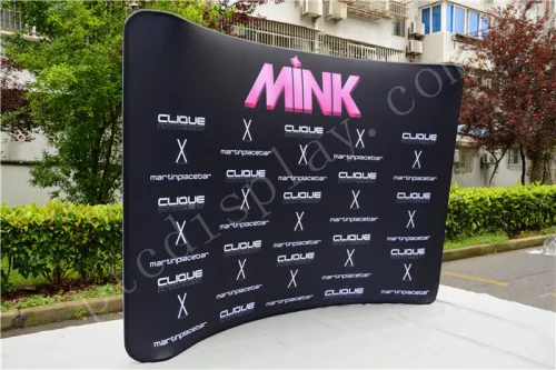 Exhibit Display Booth Curved Backdrop Banner Display, High Quality ...