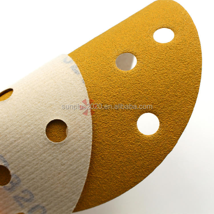 Car Paint Gold Paper Abrasive 150mm Sanding Discs, High Quality Car ...