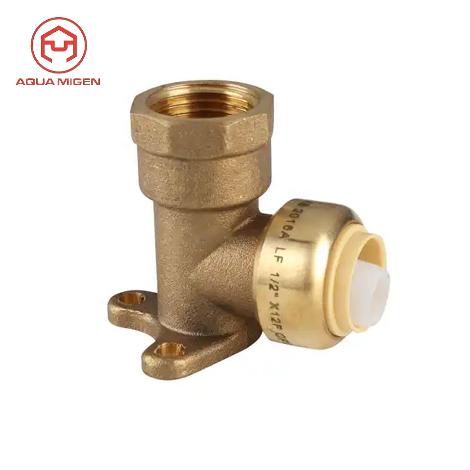 Brass Push-to-connect Drop Ear Elbow Fittings For Pex, Copper, And Cpvc ...