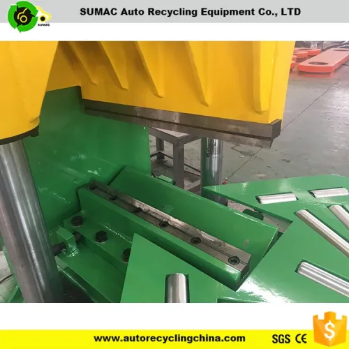 Hydraulic Scrap Vehicle Waste Tyre Cutter Equipment, High Quality ...
