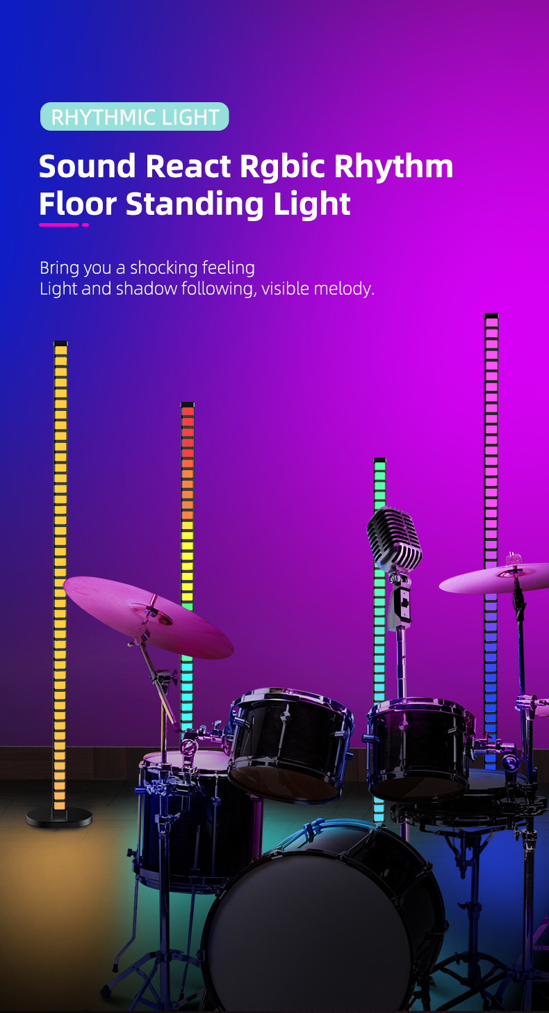 Sound-activated Color Changing Rhythm Lighting With Remote For Bedroom ...