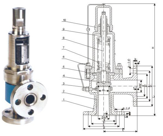 Spring-loaded Flanged Stem Pressure Safety And Relief Valves ...