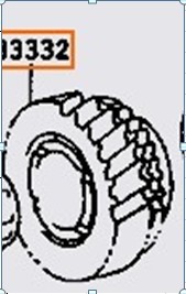 Toyota Hiace Kdh20*, 212, 22*..5f, R351 2nd Gear 33033-60050, High ...