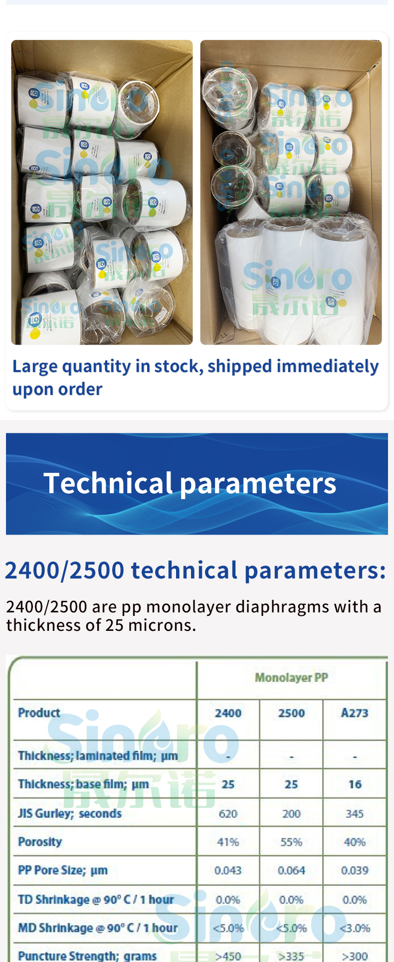 Celgard 2500 Pp Lithium Membrane Battery Separator Search, High Quality ...
