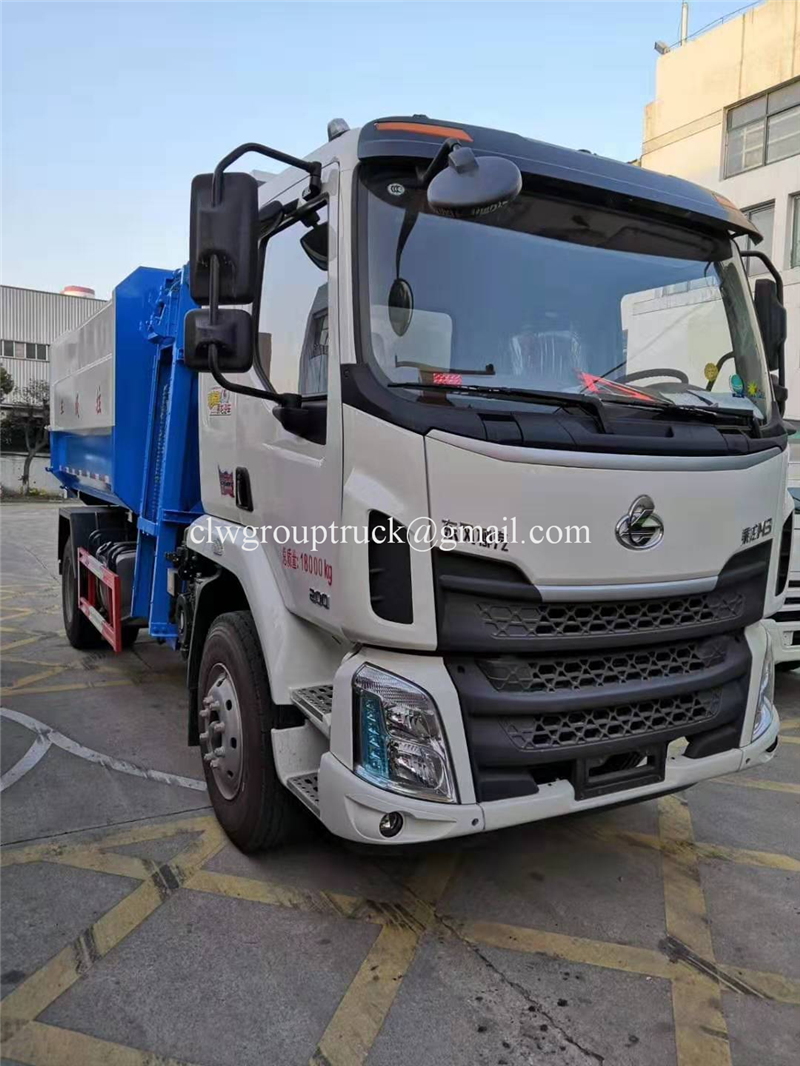 Dustbin Movable Hook Lift Hydraulic Arm Garbage Truck, High Quality ...