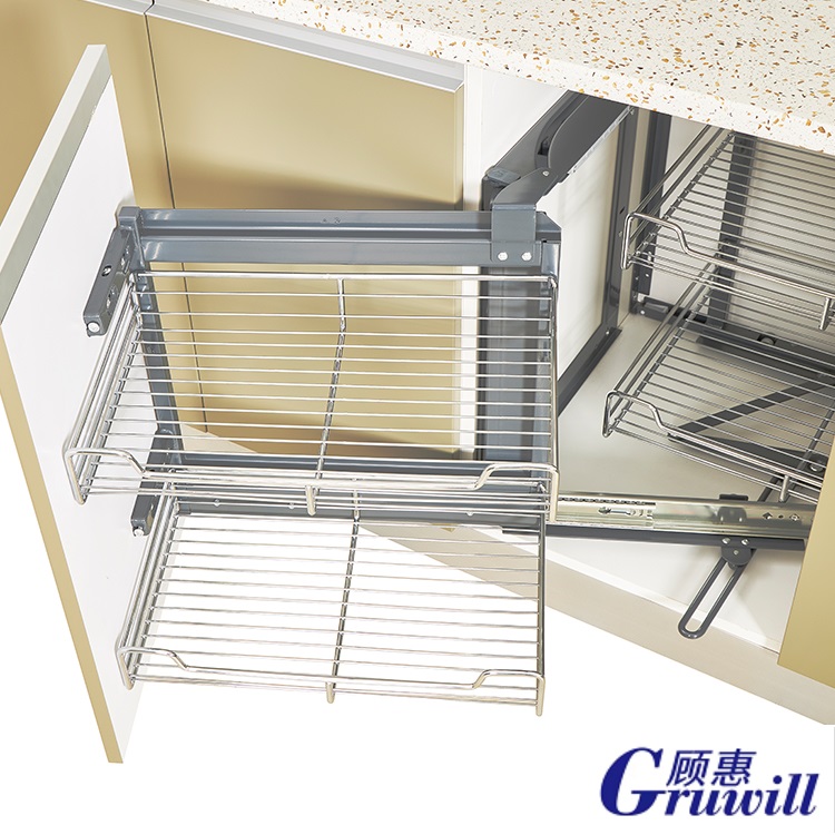 Kitchen Revolving Storage Baskets Swing Tray Magic Corner, High Quality ...