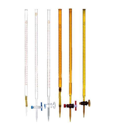 Amber Glass Burette พร้อม Ptfe Stopcock Class A คุณภาพสูง Amber Glass ...