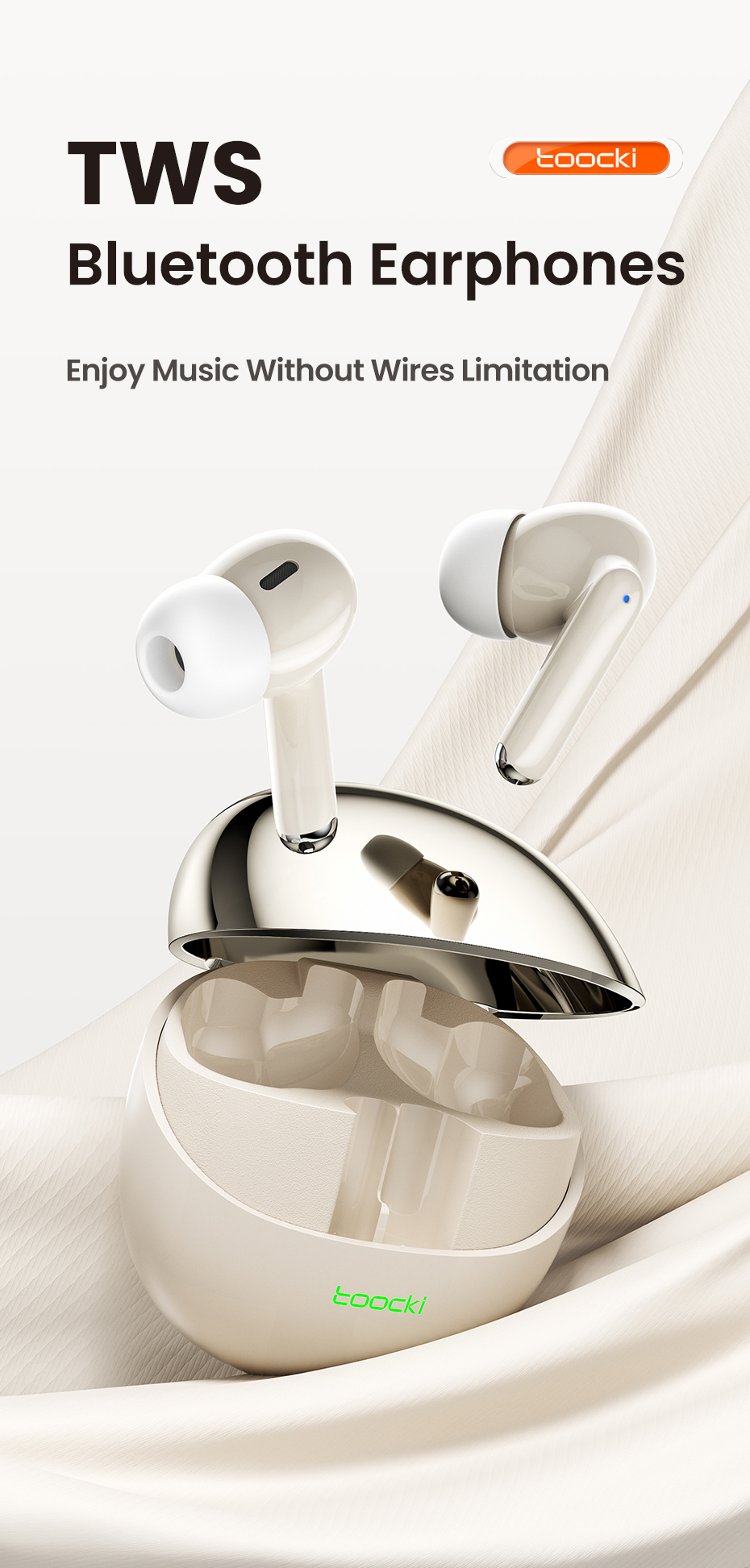 Toocki True Stereo Waterproof Wireless Tws Earbuds, High Quality Toocki ...