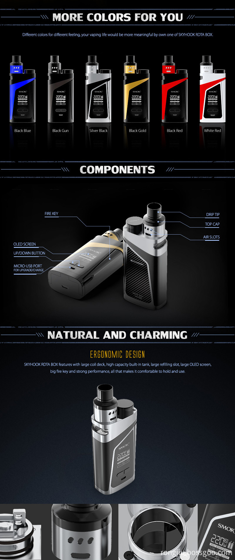 Smok Skyhook Rdta กล่อง Mod Kit 220w คุณภาพสูง Smok Skyhook Rdta กล่อง ...