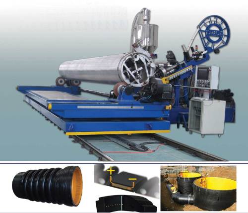 Porfiled Wall Spiral Winding Pipes Production Line (hdpe), High Quality ...
