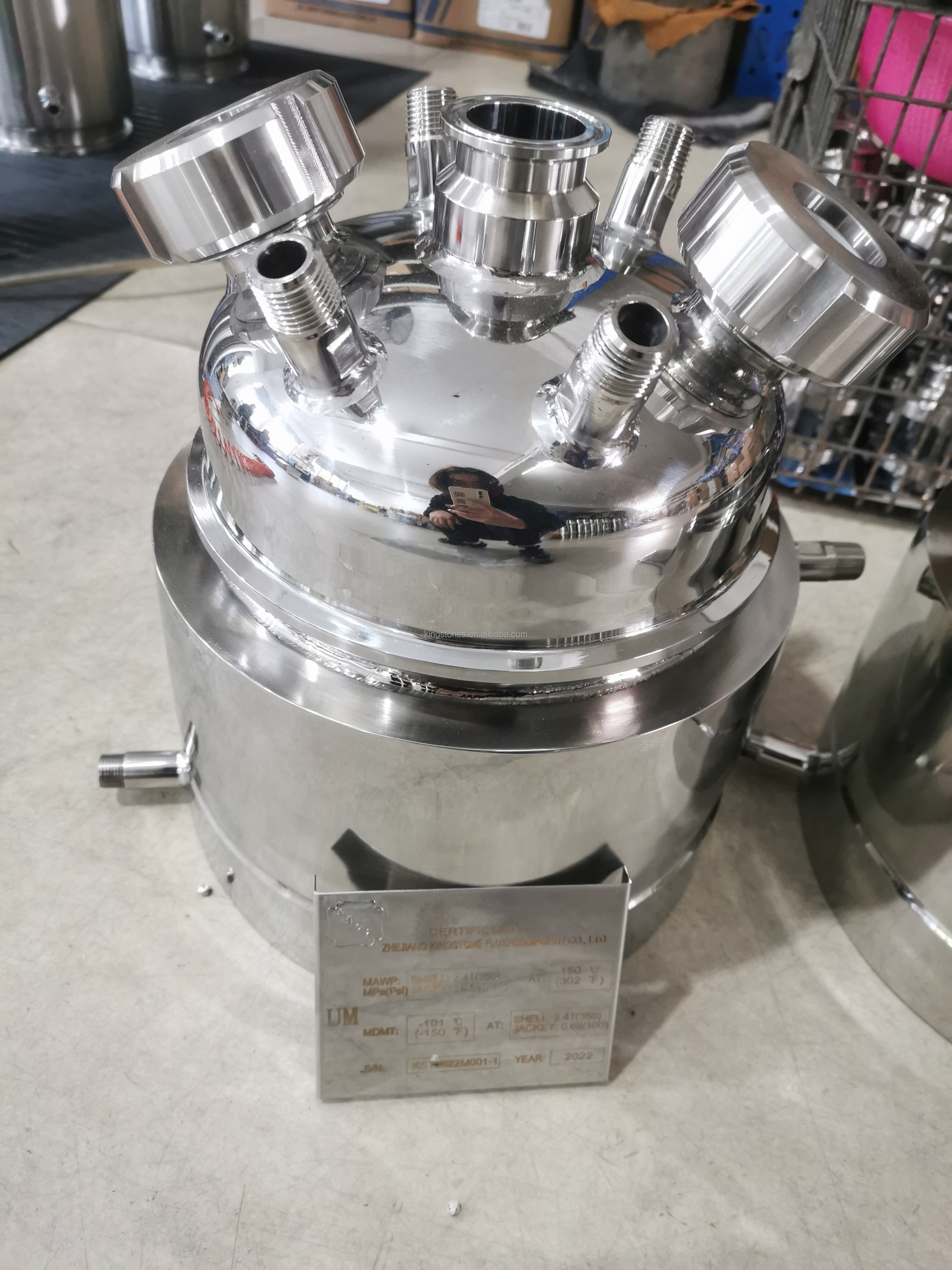 Asme Stainless Steel Dairy Tank - 6l Pressure Vessel With Technical ...