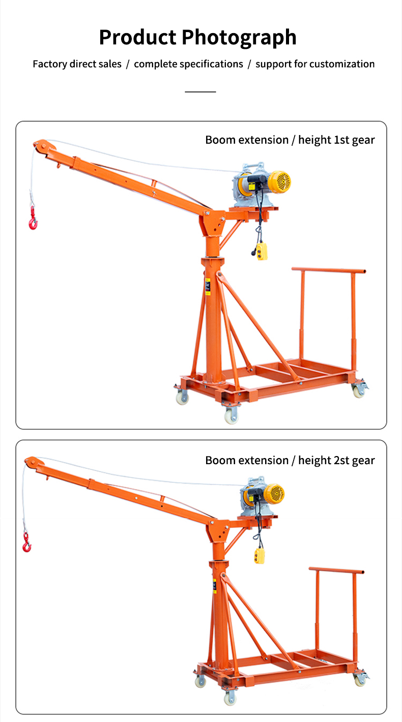 Portable 220v/380v 400kg Mini Crane - Retractable Lifting Equipment ...