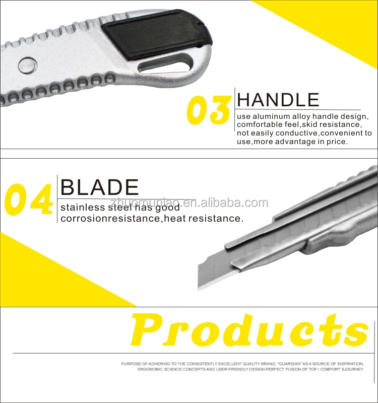 Multi-function Smooth Sliding Blade Aluminum Alloy Utility Knife ...