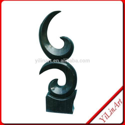 Natural Black Stone Marble Garden Sculpture Black Abstract, High ...