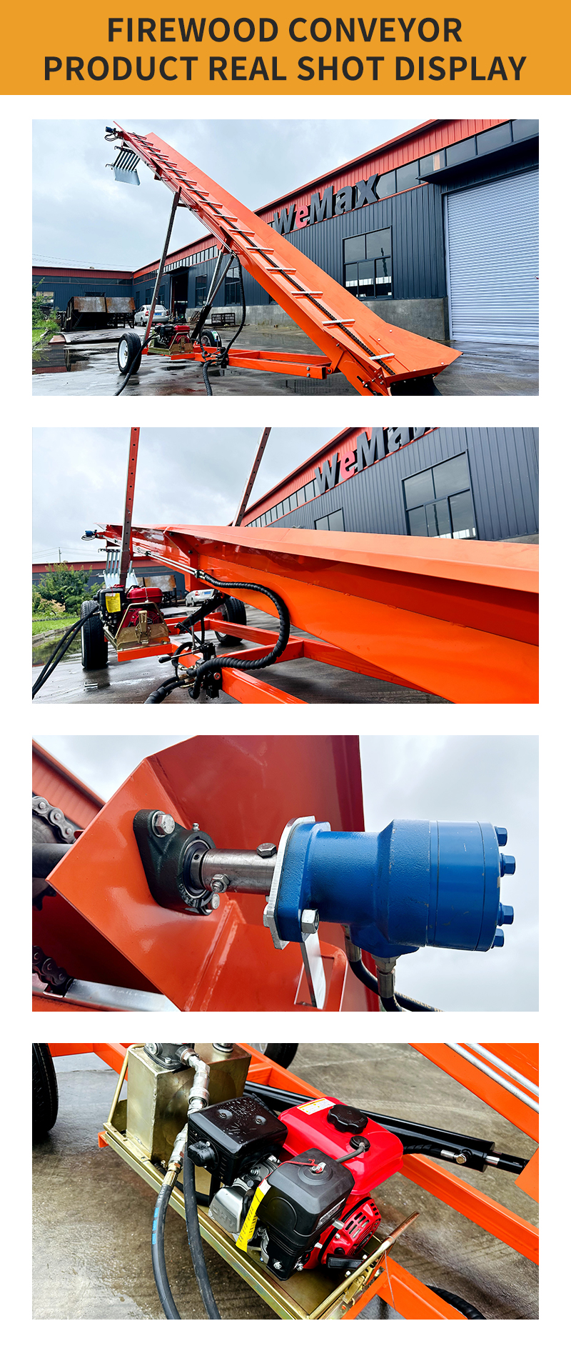 Rima Log Splitter With Conveyor Belt: Hydraulic Wood Lifter Machinery ...