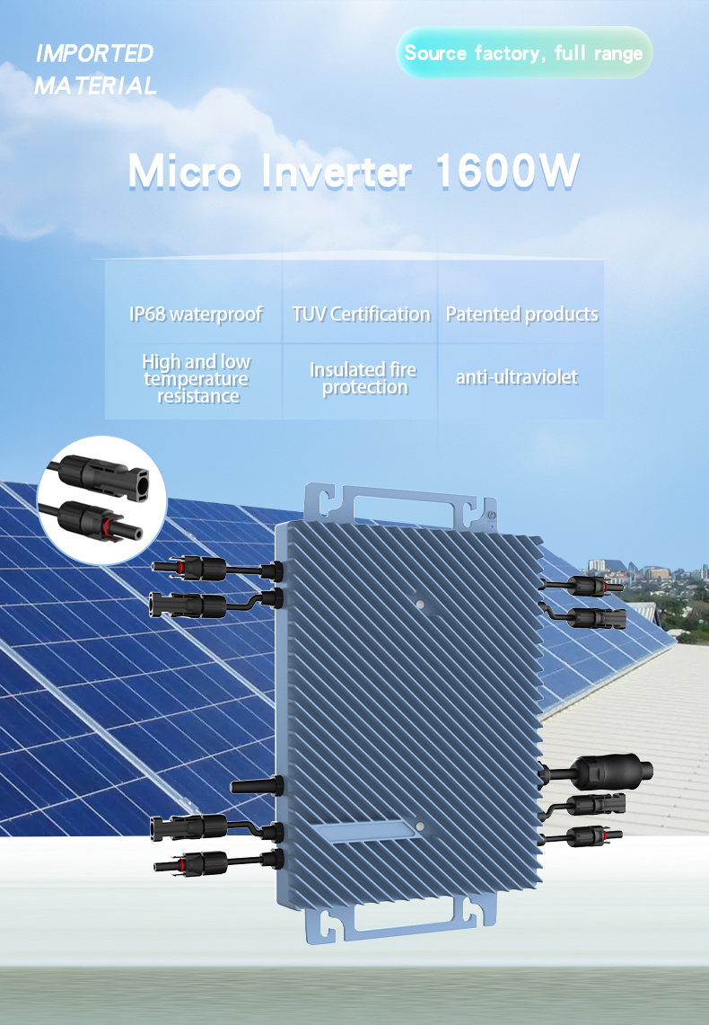 1600w Solar Microinverter Grid-connected Inverter With Up To 4 Mpp ...