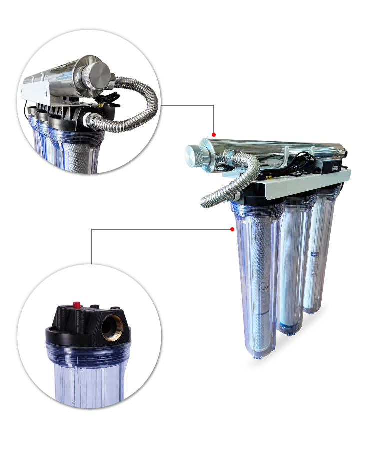 3-stage Whole House Water Filter System For Food Shops, High Quality 3 ...