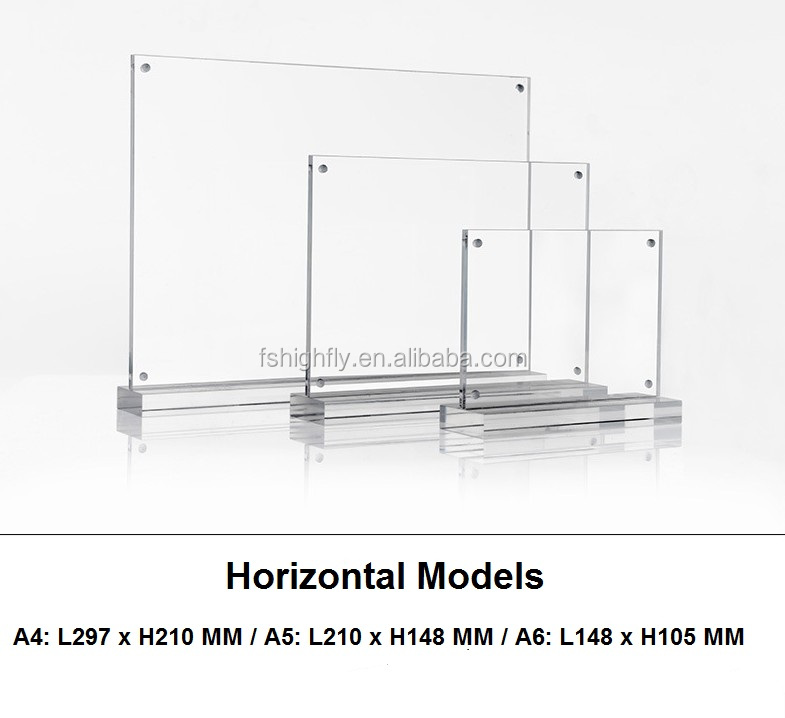 Magnetic Acrylic Poster Holders - A4, A5, A6, T Shape, Table Display ...