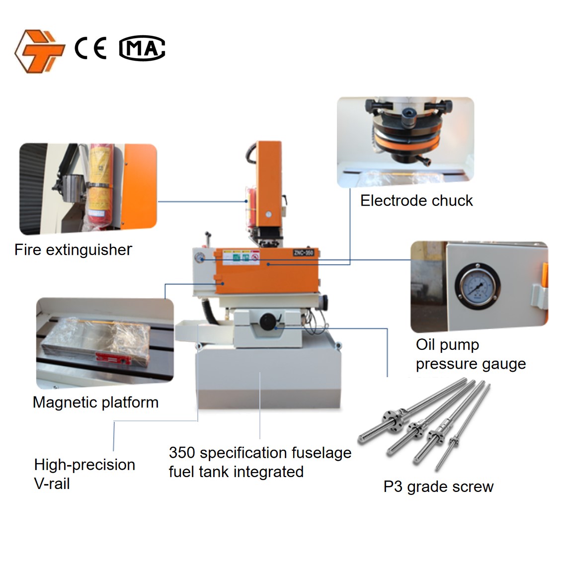 Znc350 Spark Erosion Electric Discharge Cnc Edm Die Sinking Machine ...