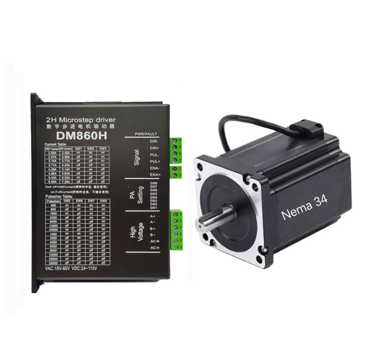 Desktop Cnc Engine 2 Phase 4 Leads Hybrid Nema 34 Stepper Motor With ...