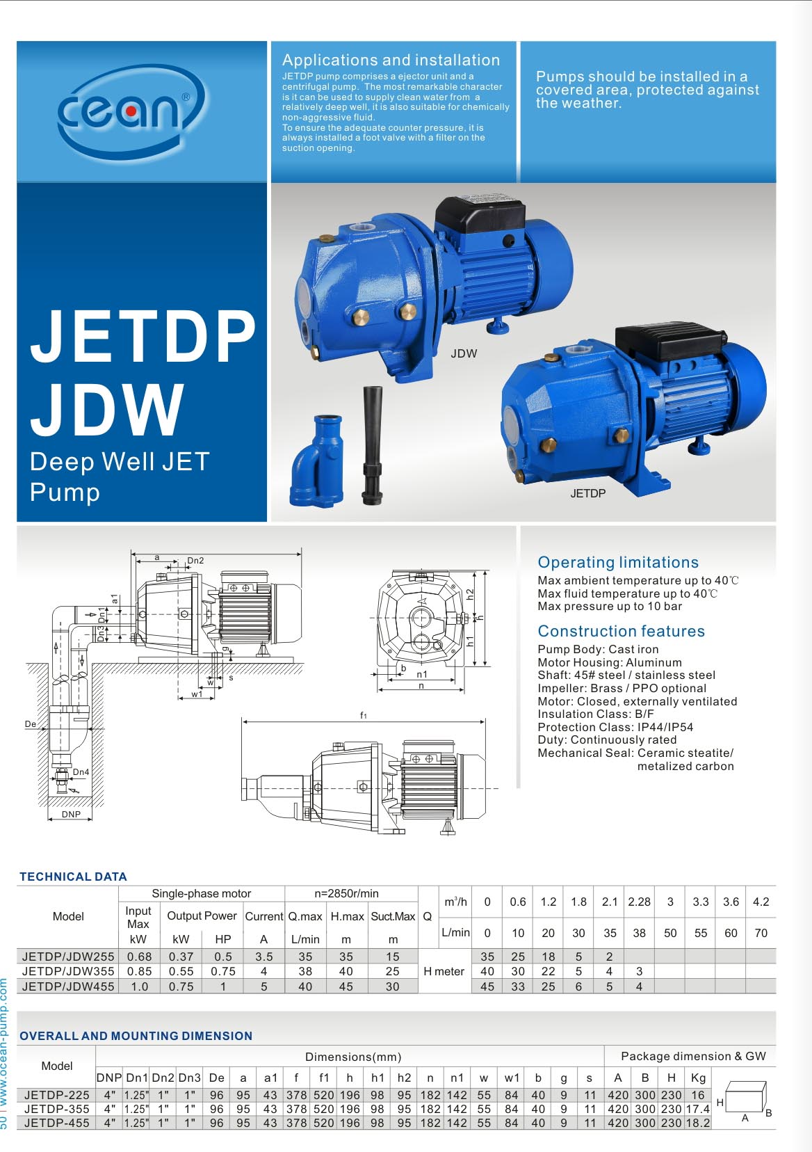 Jetdp/jdw Series Deep Well Pump, High Quality Jetdp/jdw Series Deep ...