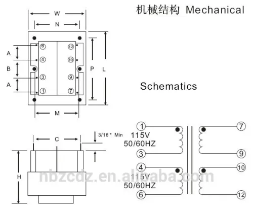 Ei Type Electriconic Laminated Flyback Transformer Hp Series Ul Csa Cul ...