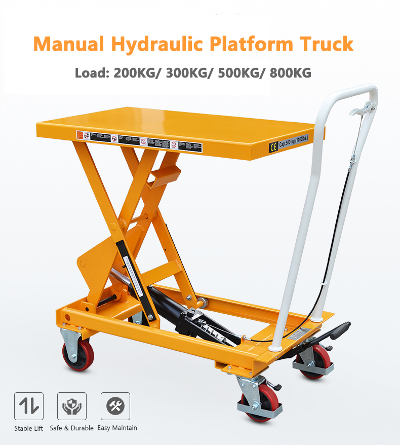 350 Kg Hydraulic Lift Forklift As35d/350kg-1.5m: Manual Hydraulic ...