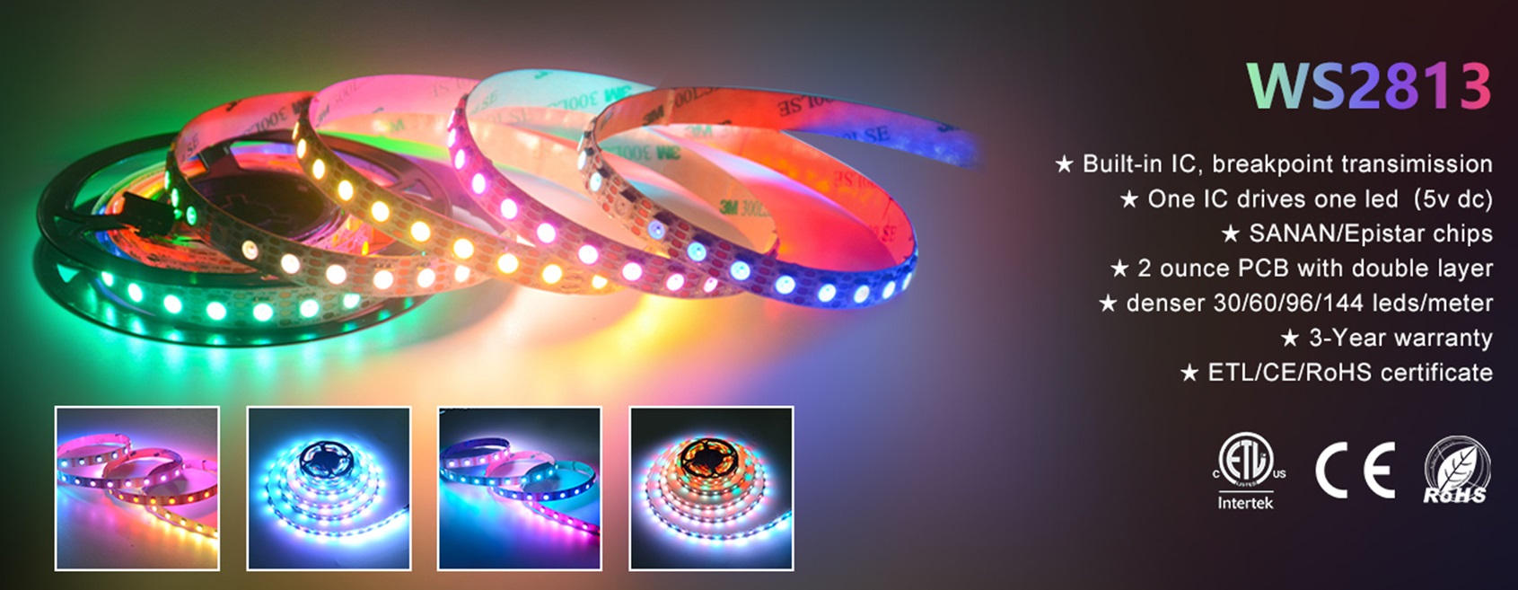 Dmx Spi Protocol Controlled Flex Led Strip Light With Rgb/rgbw Pixels ...