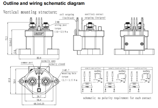 High Voltage Dc Contactor 50a For Ev Charging And Energy Storage, High ...