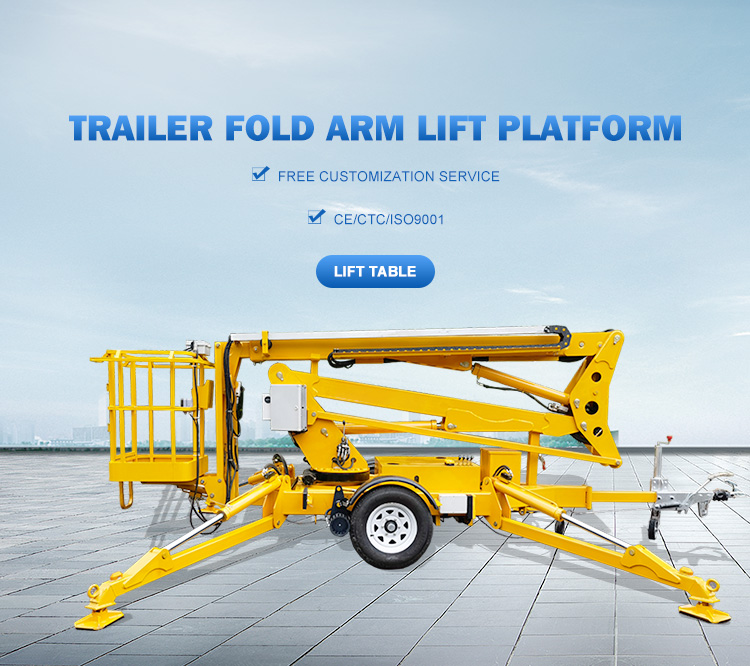 18m Lifting Height Work Mounted Lift Outdoor Trailer Aerial Boom Lift ...