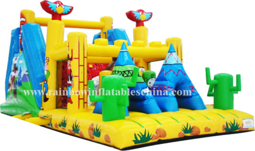 Iflatable Cowboy Themed Obstacle Course/playground (rb5021), High ...