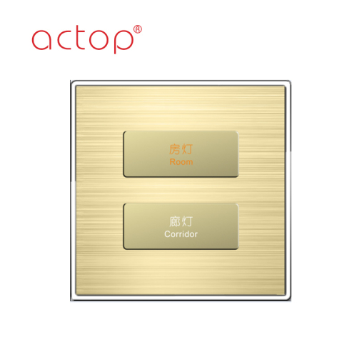 Two Gang Smart Light Electrical Hotel Switch, High Quality Two Gang ...