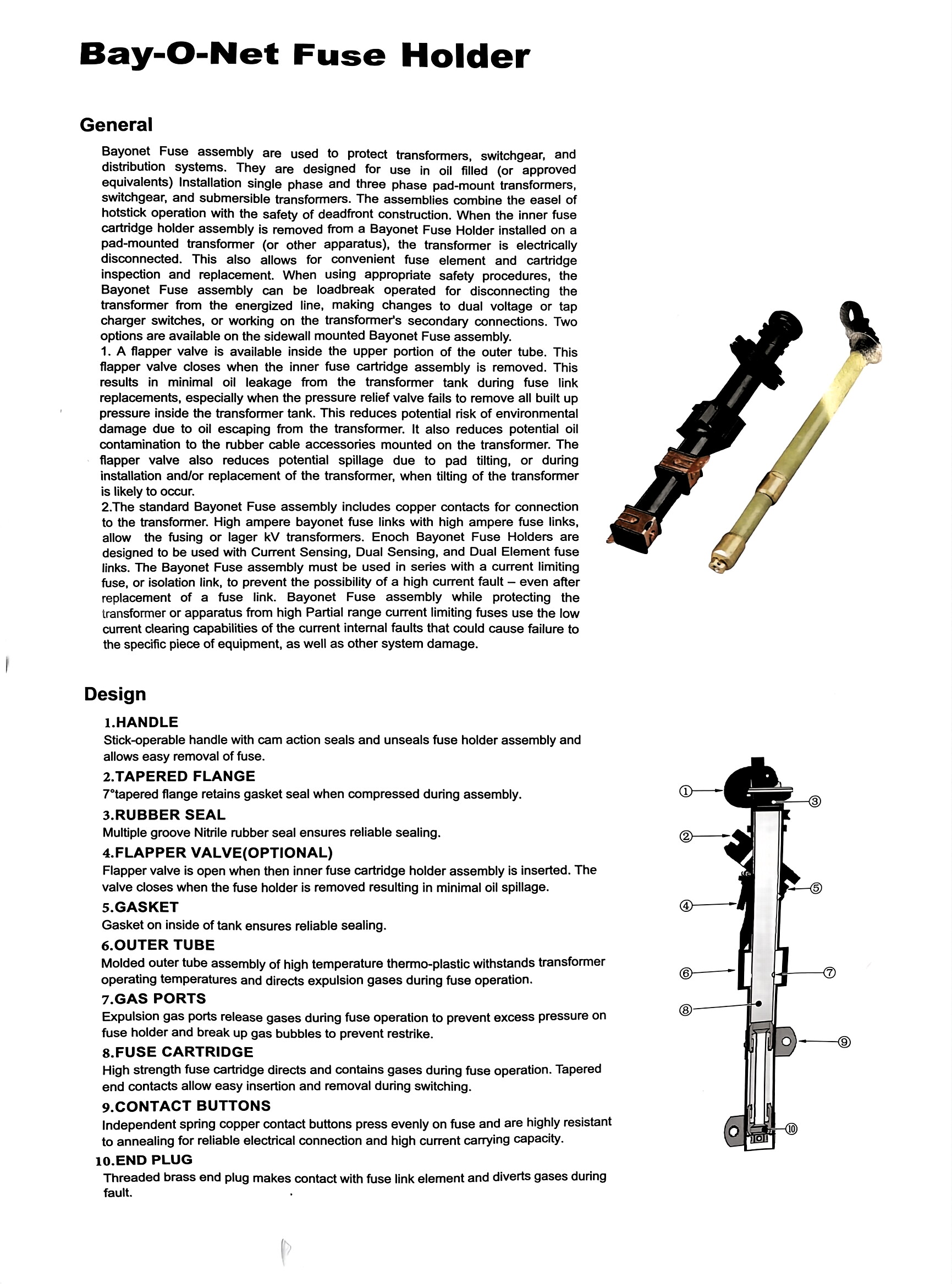 High Voltage Bayonet Fuse Holders For Transformer Protection, High ...