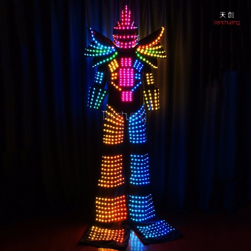 Rgb Flashing Led Costume,led Stilts Walker, High Quality Rgb Flashing ...