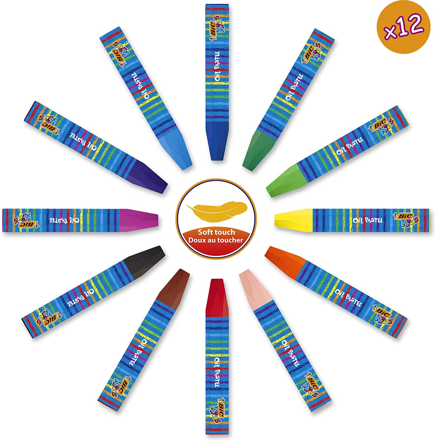 Bic Kids Oil Pastel Crayons 12 Pack, High Quality Bic Kids Oil Pastel ...