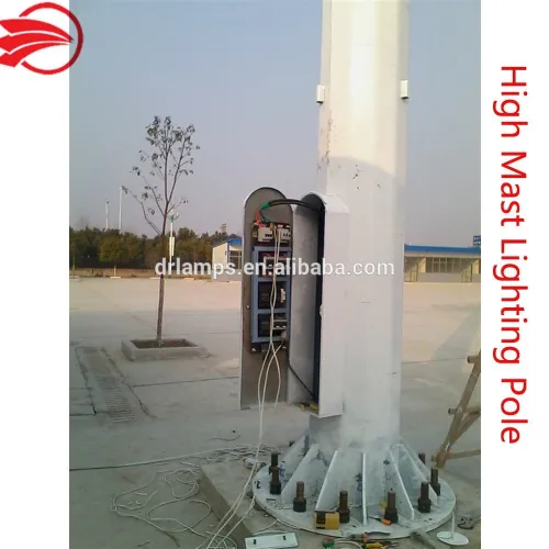 Q235 Steel Street Led High Mast Lighting Pole 20m,25m,30m,35m,40m, High ...