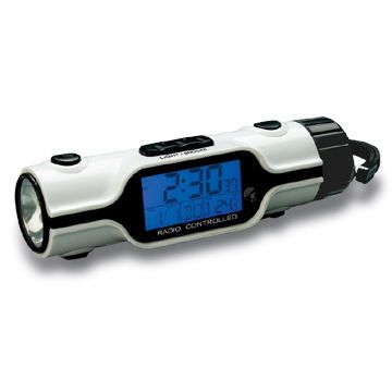 Radio-controlled Atomic Clock With Led Torch And Temperature Display ...