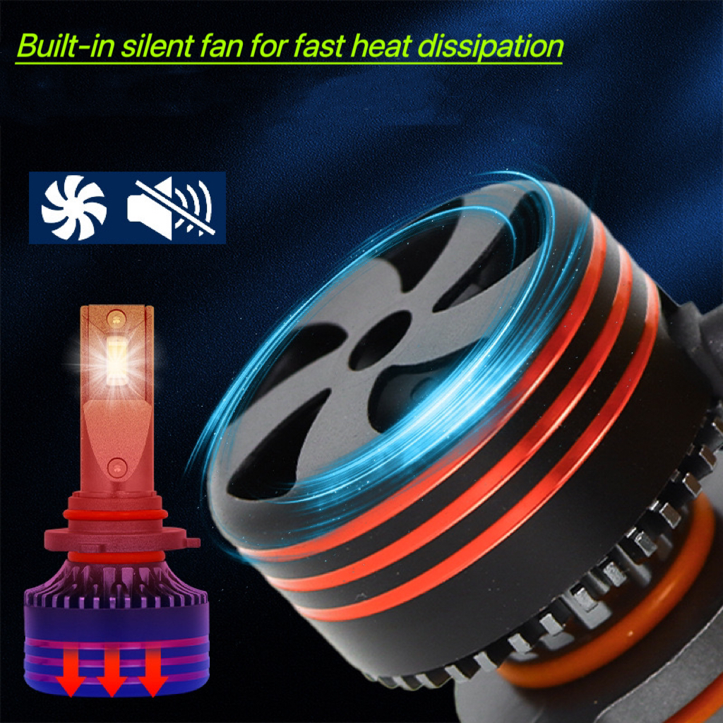 M8 Pro 120w Led Headlights: High-power Car Light Bulbs With External ...
