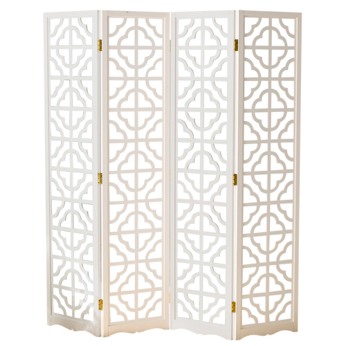 4 Panel Folding Wood Screenmoroccan Cutout Room Divide, High Quality 4 ...