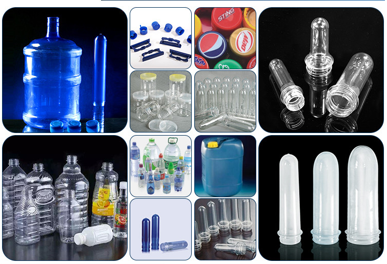 750g 4 Cavity Hot Runner Valve Gate Pin 5 Gallon Preform Mold 55mm ...