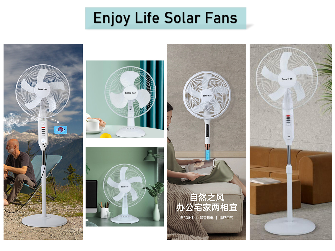 12v Dc Rechargeable Solar-powered Table Fan With Led Lights And Usb ...
