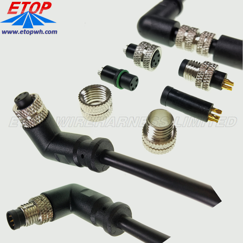 Custom Overmolded M8 Waterproofing Connector Cable, High Quality Custom ...
