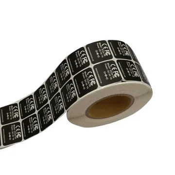 Adhesive Labels In Full Black, Printing Serial Number, Variable Number ...
