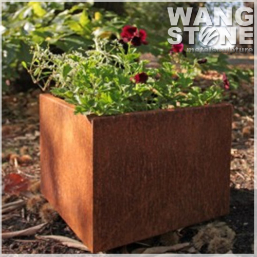 Vintage Corten Steel Garden Rusty Metal Planters, High Quality Vintage ...